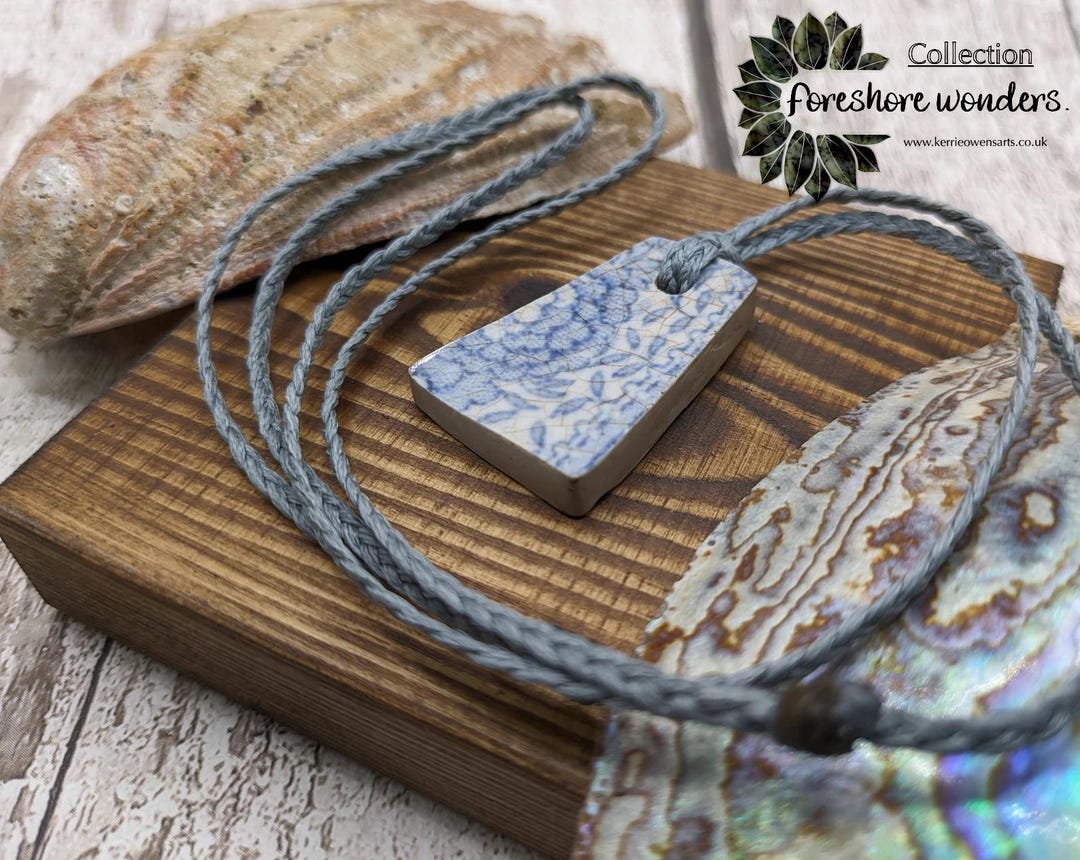 Beach Combed Pottery Pendant - Etsy