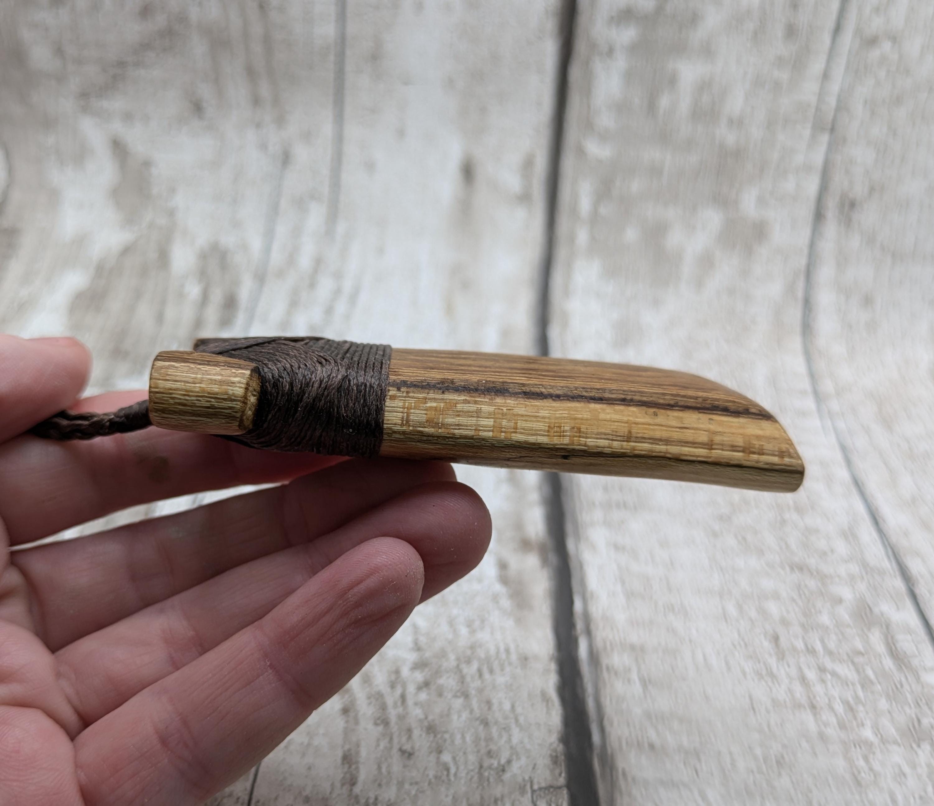 Spalted Laburnum Wood Pendant Chisel Carved Hei Toki Adze. - Etsy