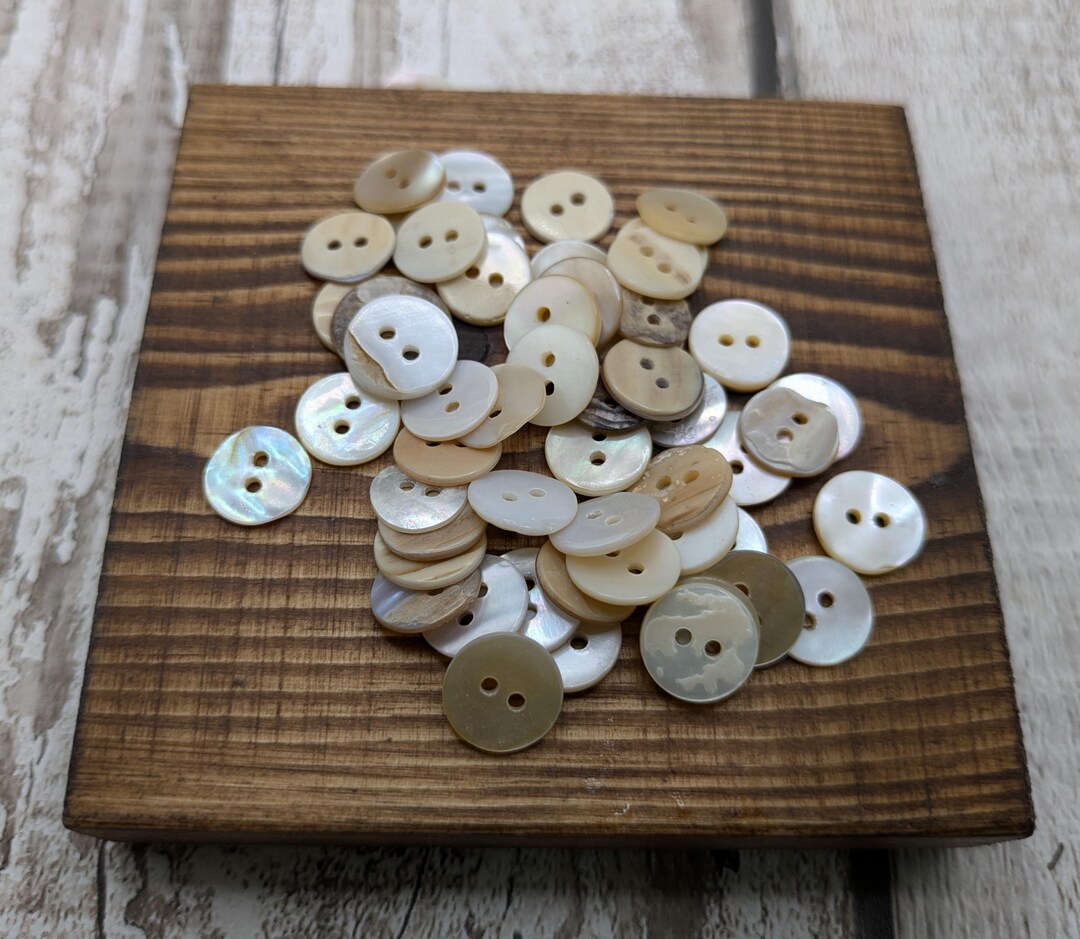 Small Abalone Shell Buttons. - Etsy