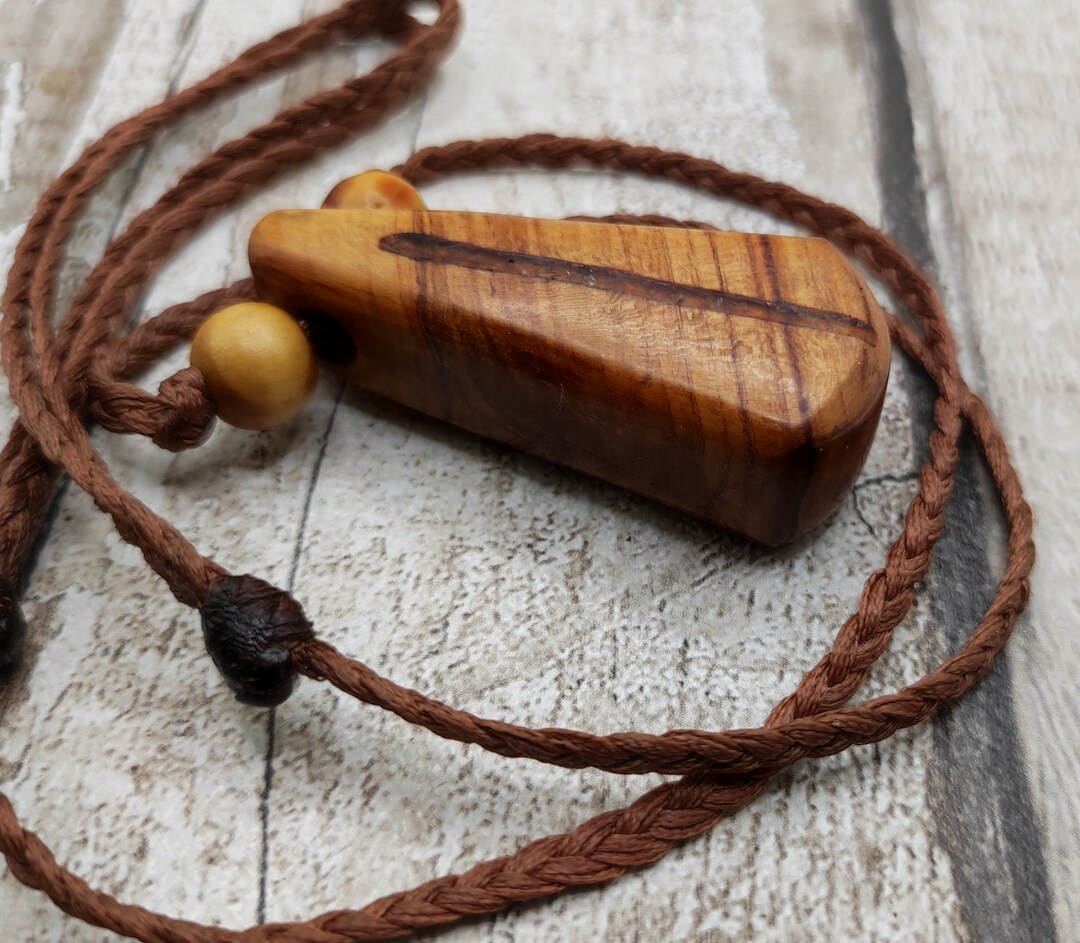 New Zealand Rimu Wood Roimata Pendant With Swamp Kauri Amber - Etsy