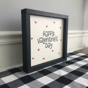 Happy Valentine's Day Wood Sign, Farmhouse Style Happy Valentine's Day ...