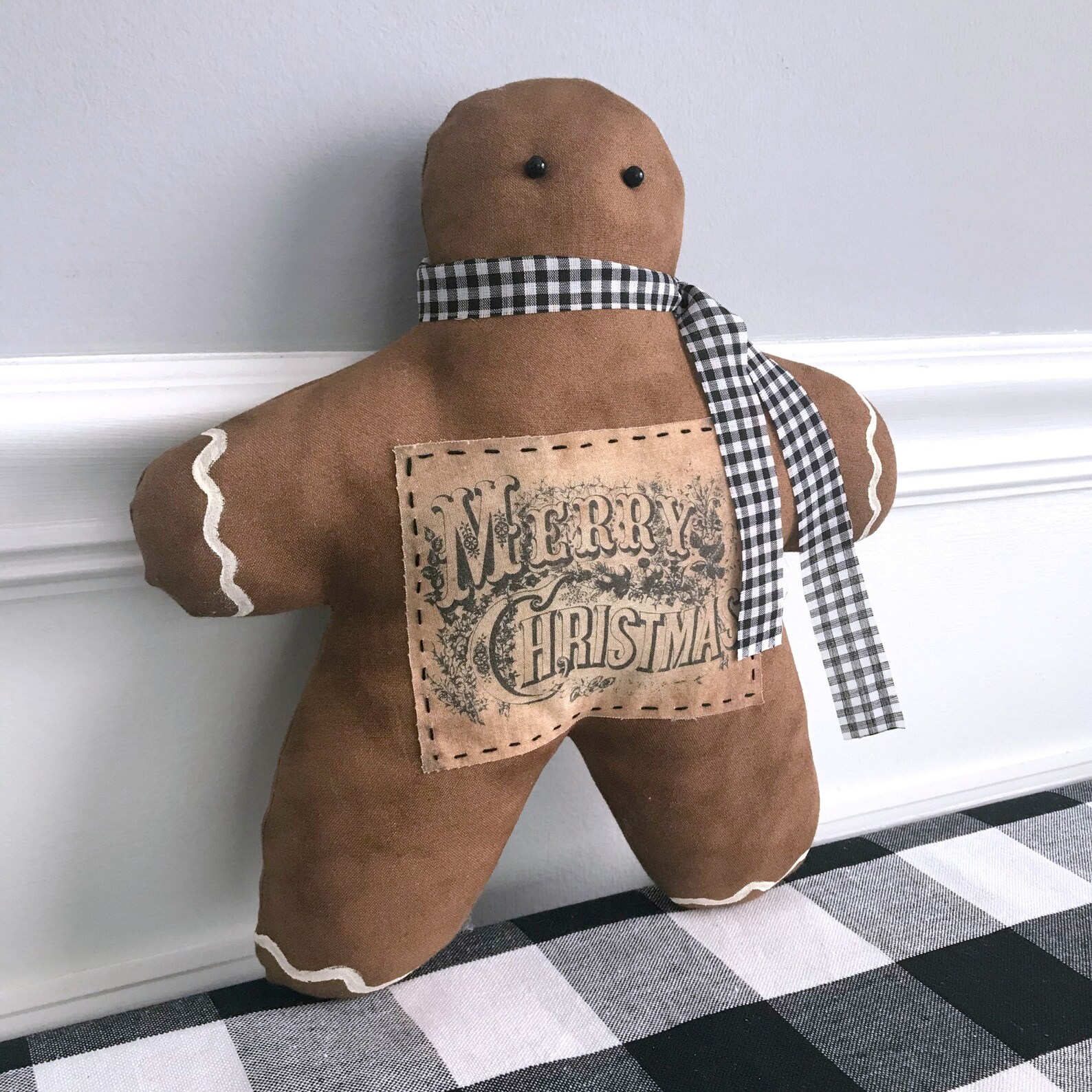 Gingerbread Man Doll Gingerbread Decoration Rustic - Etsy