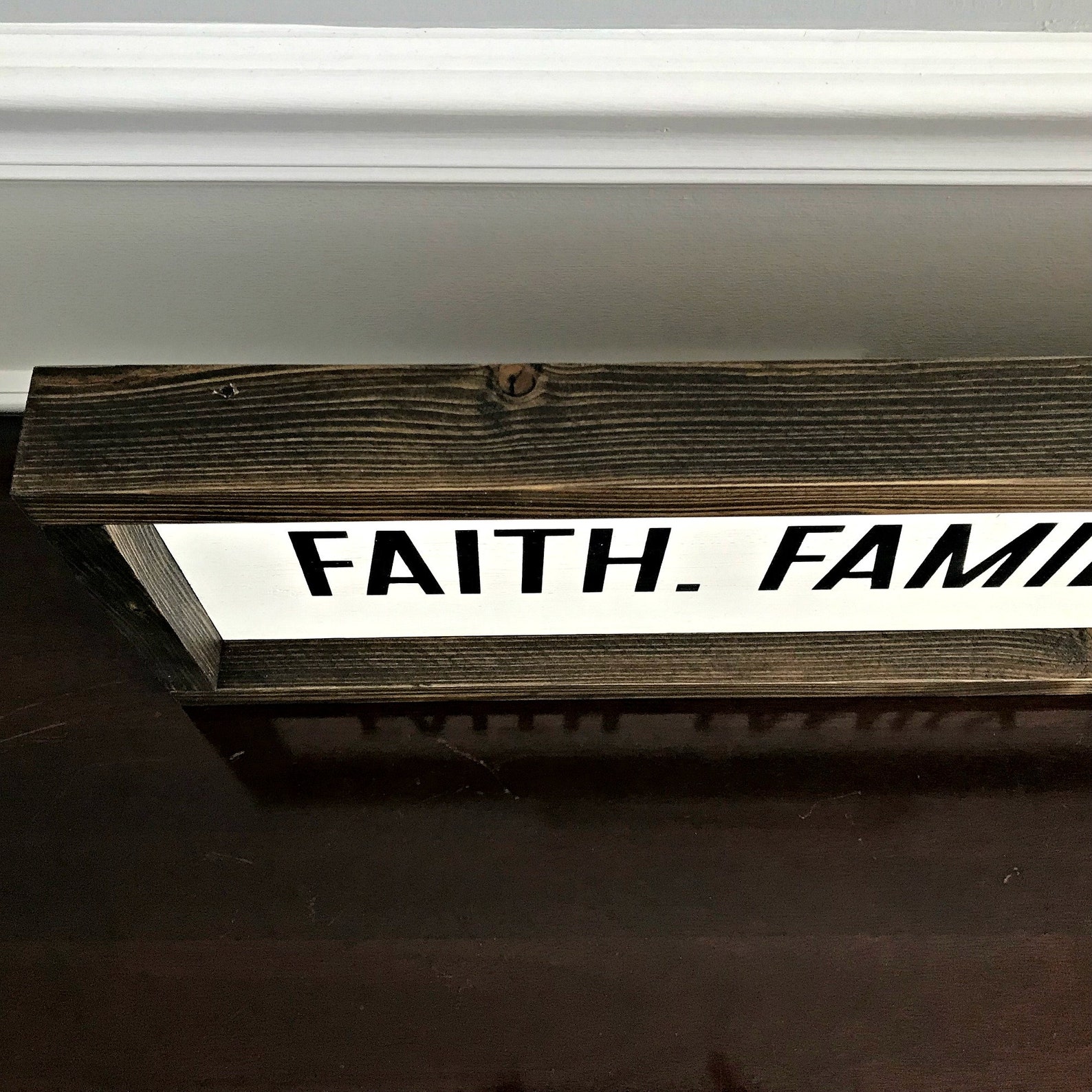 Faith Family Football Framed Wood Sign Fall Decor Football | Etsy