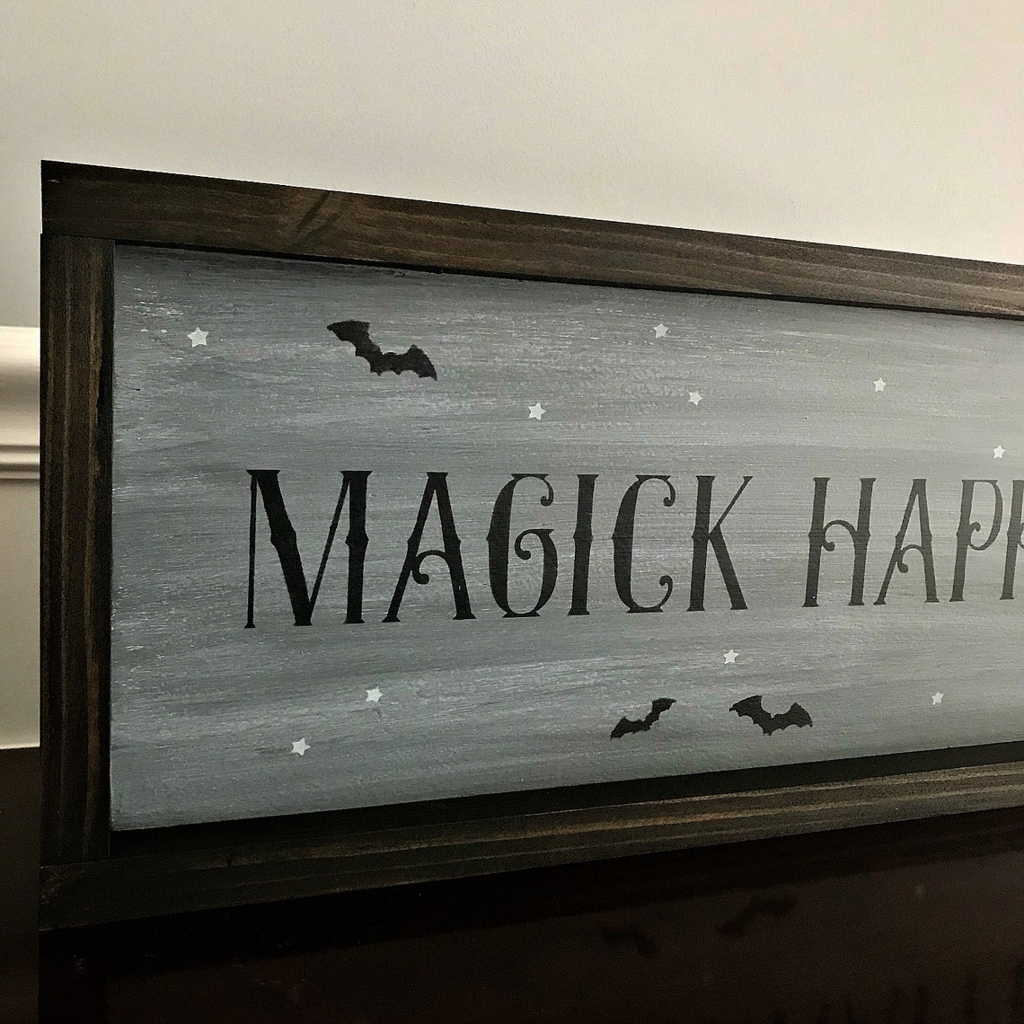 Magic Happens Halloween Wood Sign | Magick Happens Sign | Halloween ...