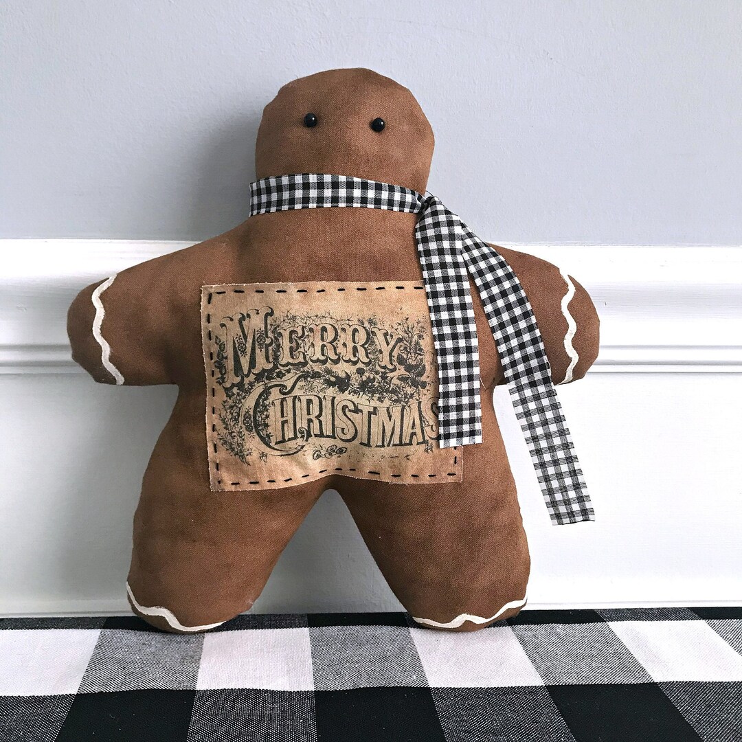 Gingerbread Man Doll, Gingerbread Decoration, Rustic Gingerbread Man ...