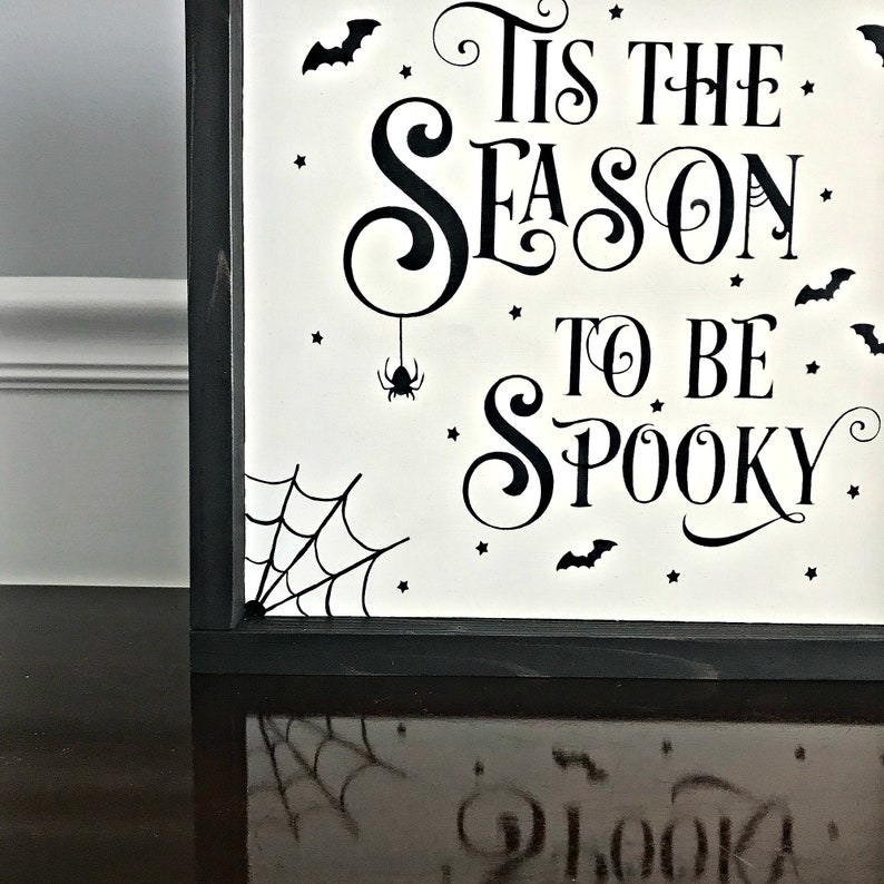 Tis the Season to Be Spooky Framed Wood Sign | Farmhouse Style Framed ...