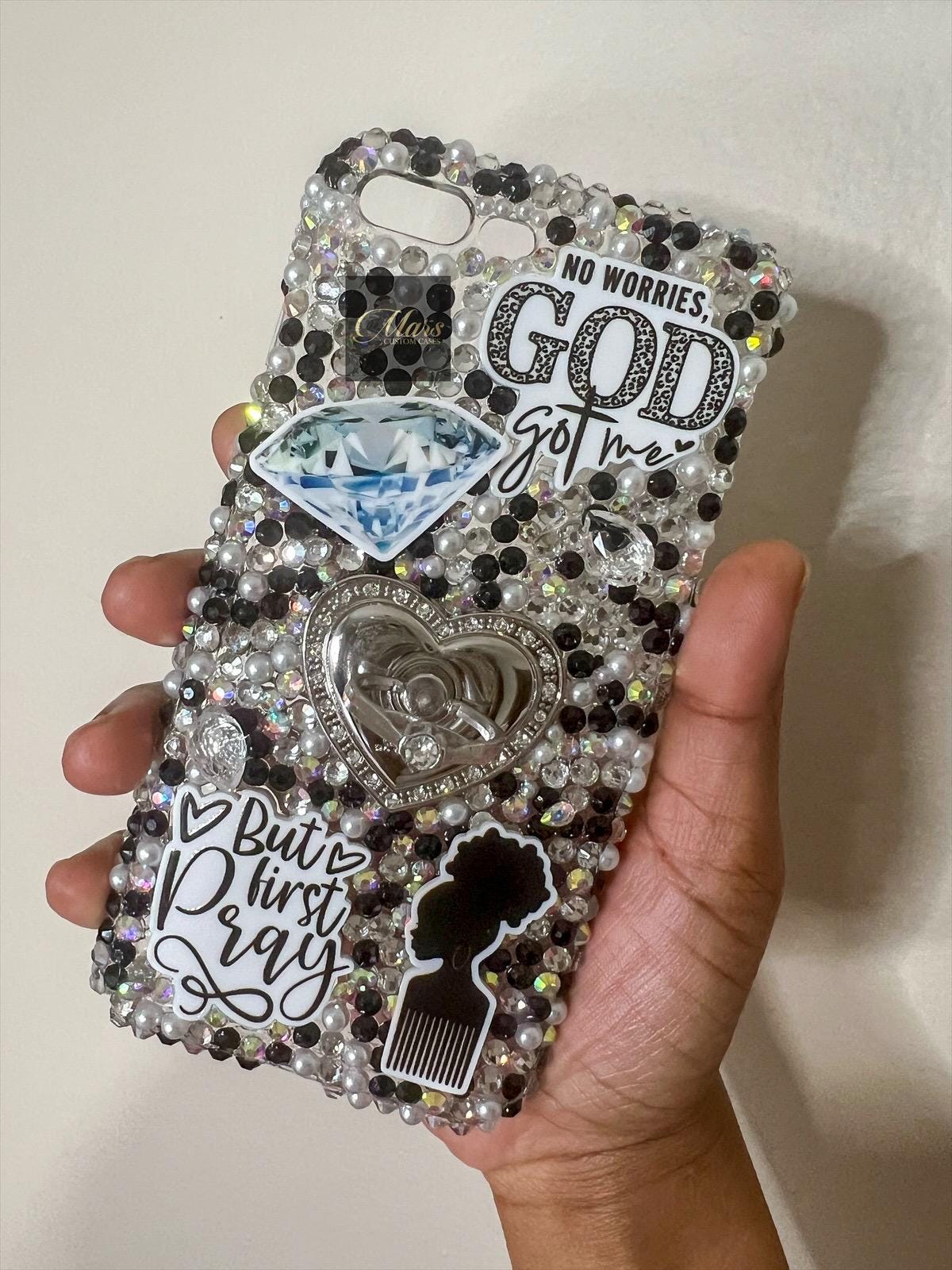 Custom Bling Phone Case | Handmade Bling Phone Case Rhinestones Phone ...