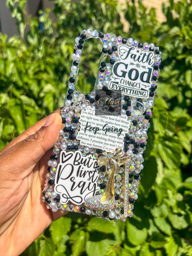 Custom Bling Phone Case | Handmade Bling Phone Case Rhinestones Phone ...