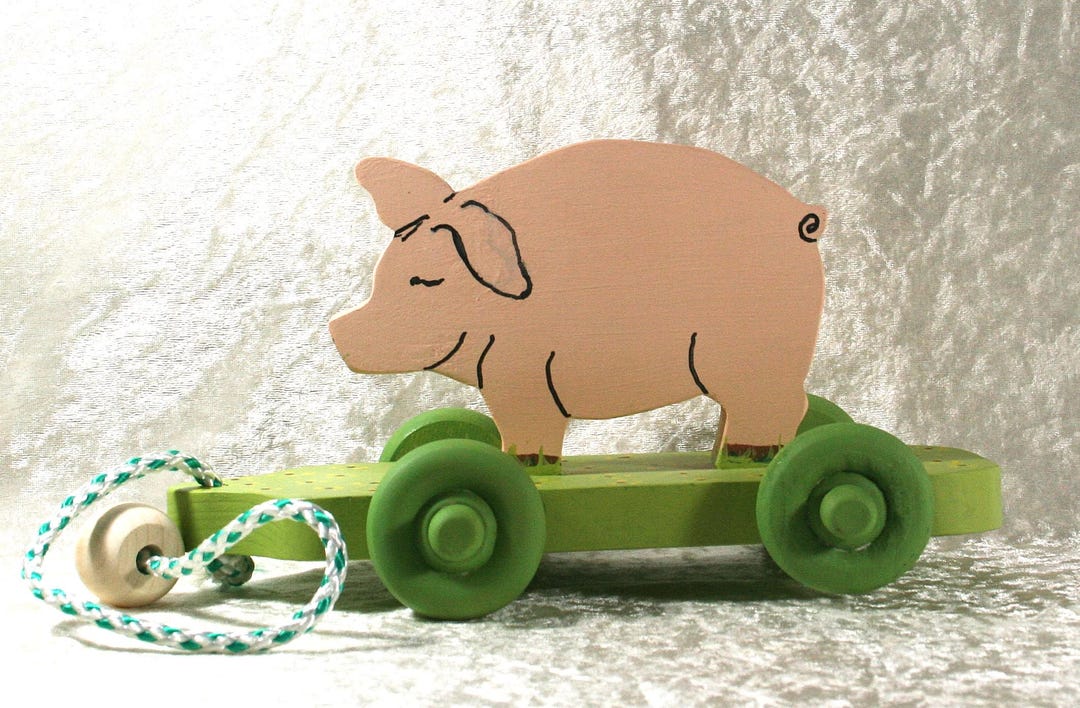 Farm Animal Pull Toys - Etsy