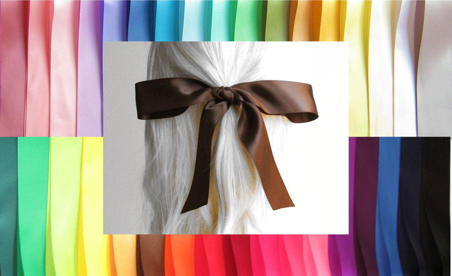 HAIR RIBBON-1.5 Satin Hair Ribbons 36 LongHair | Etsy