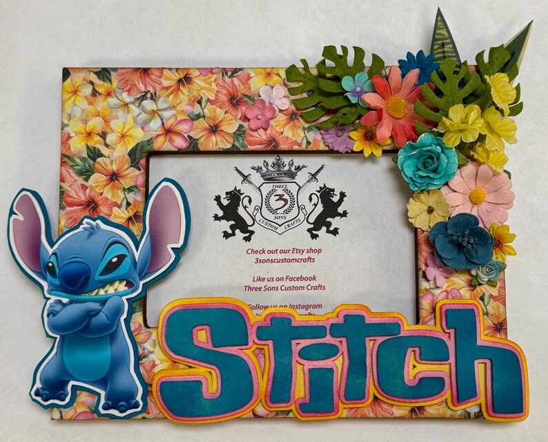 Floral Stitch Inspired Frame - Etsy