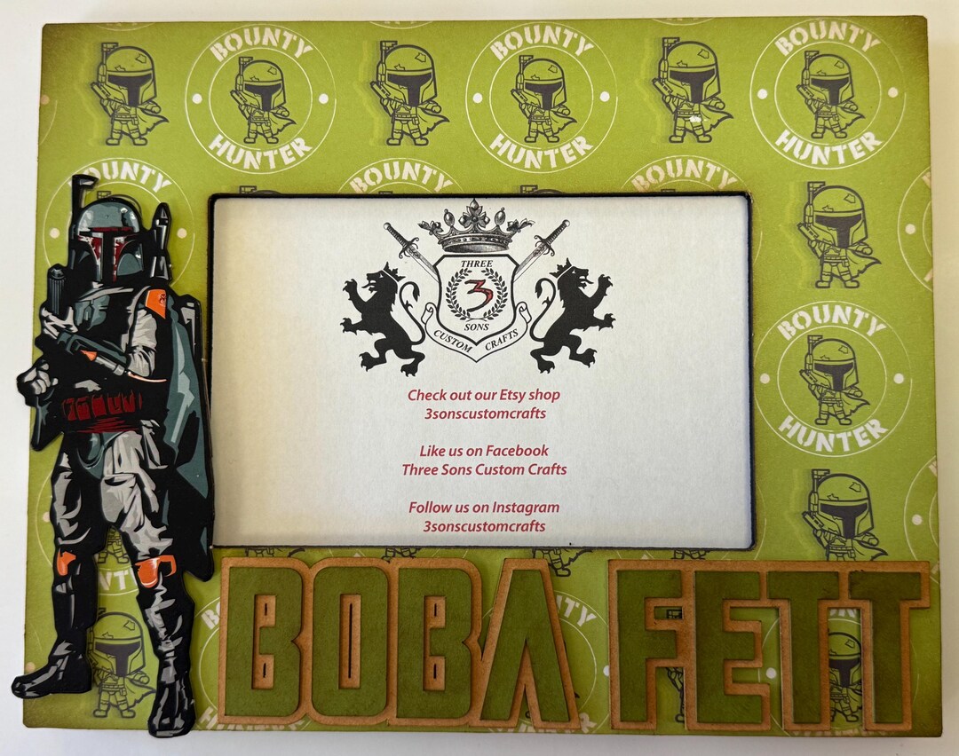 Boba Fett Star Wars Inspired Frame - Etsy