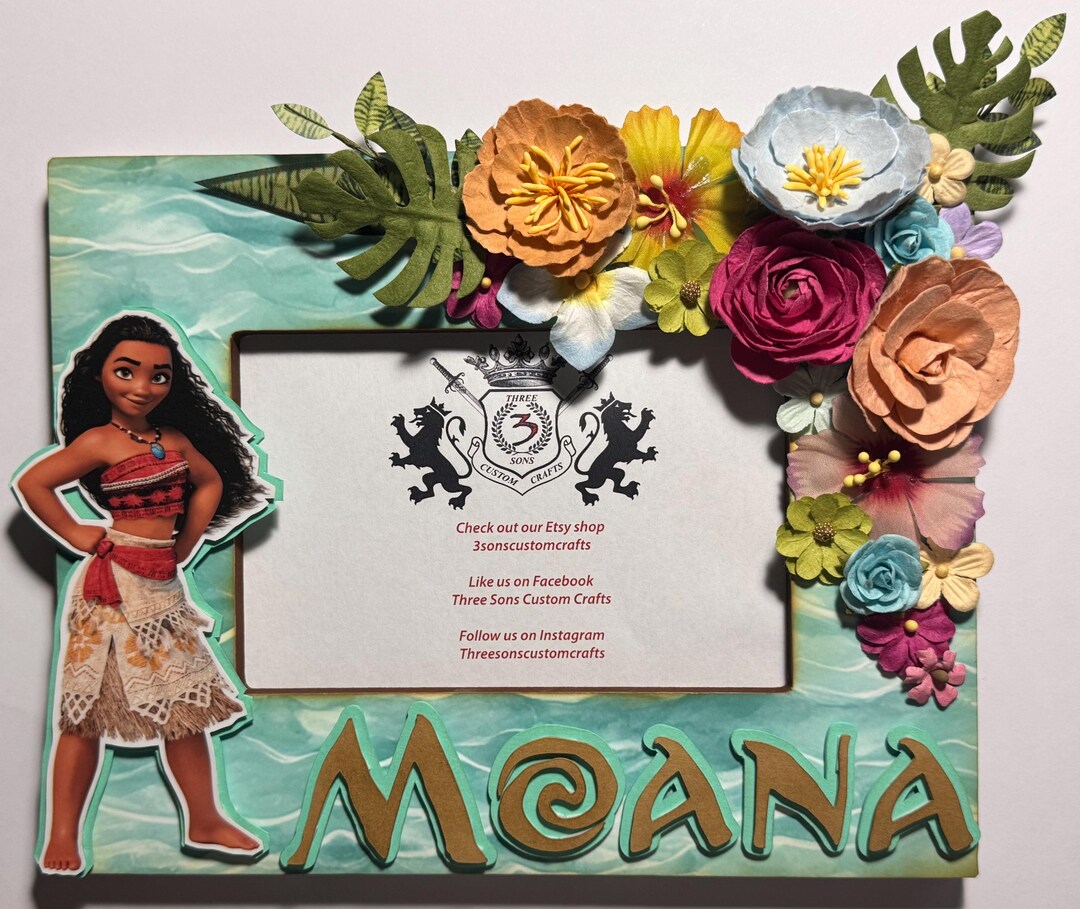 Moana Floral Frame - Etsy