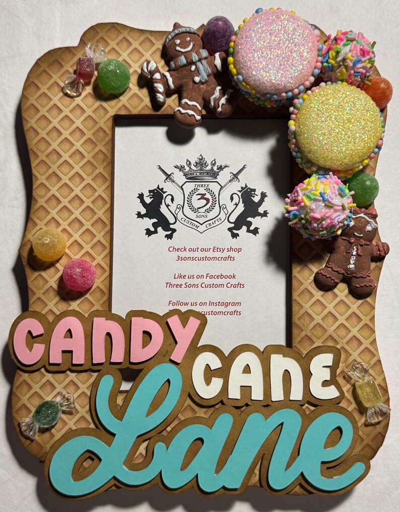 Candy Cane Lane Christmas Frame - Etsy