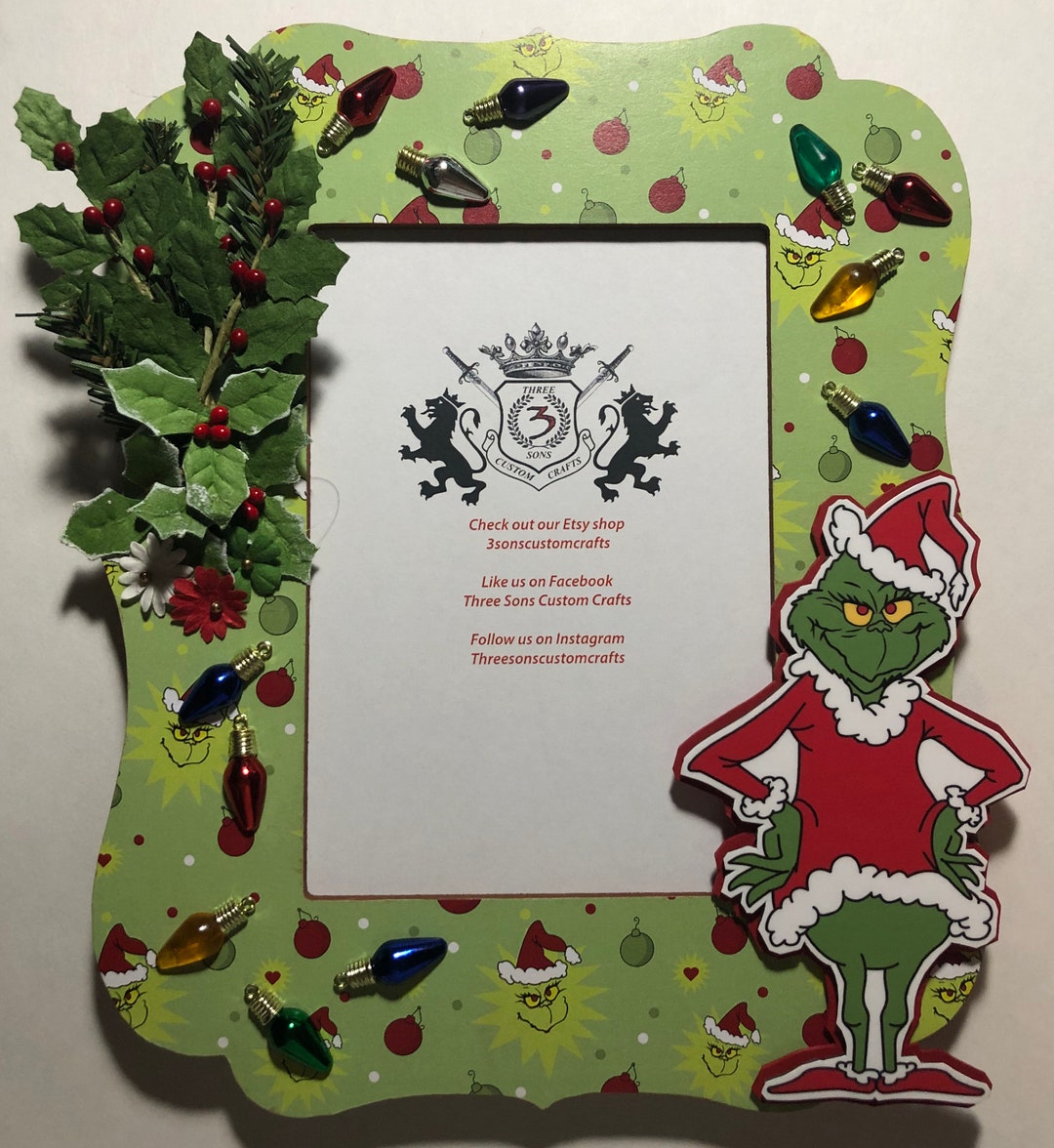 Mean Green Guy Christmas Frame - Etsy