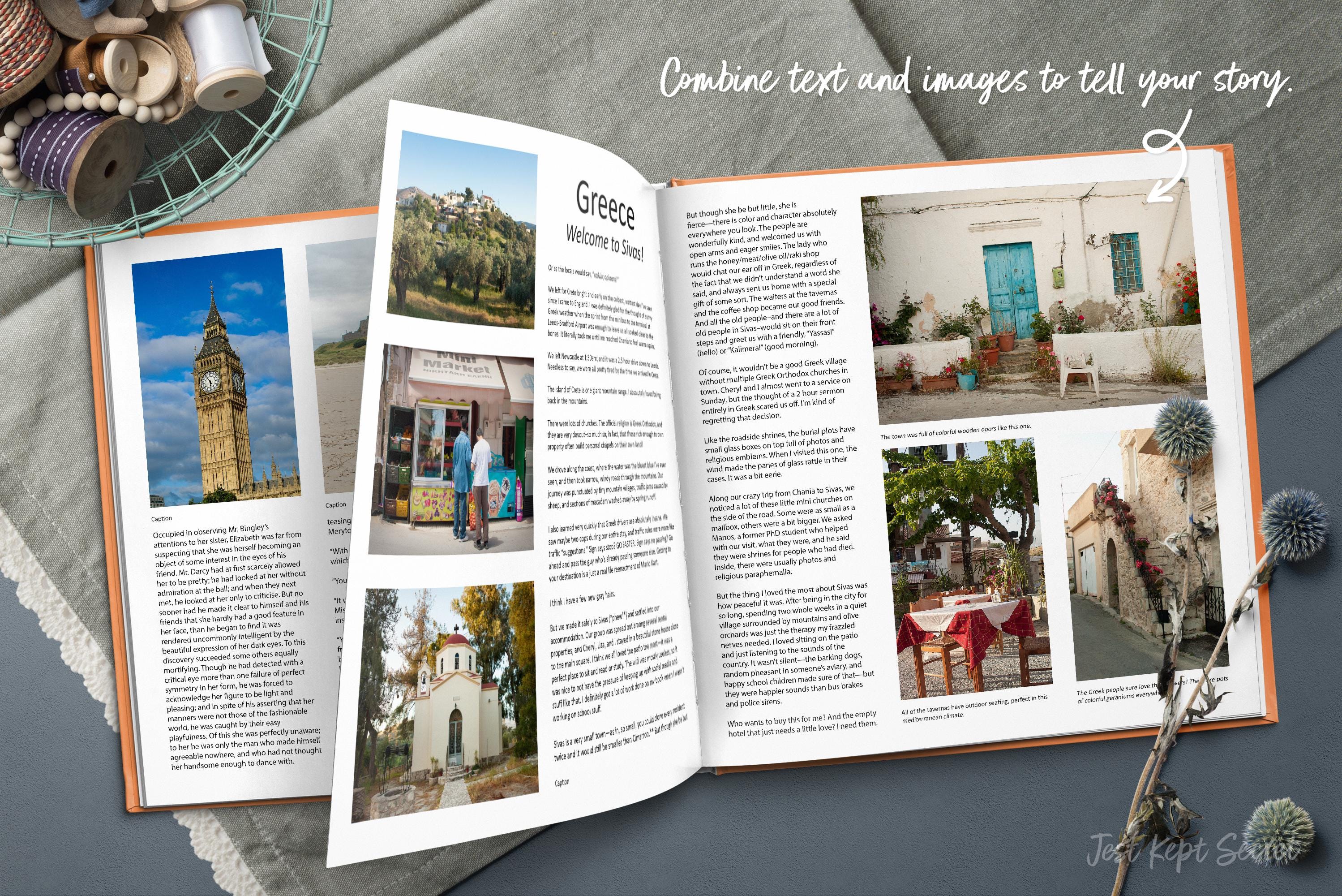 Photo Book Page Layouts for Photoshop (12x12, Images and Journaling ...