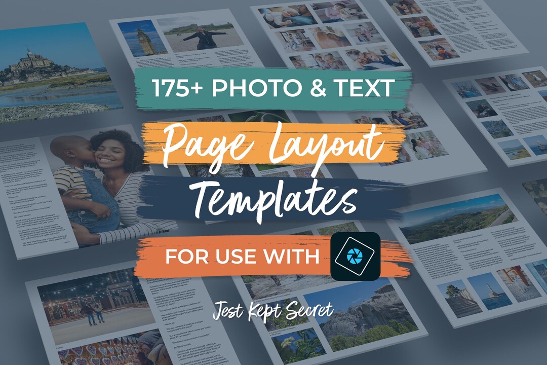 Photo Book Page Layouts for Photoshop Elements (12x12 Square, Images ...