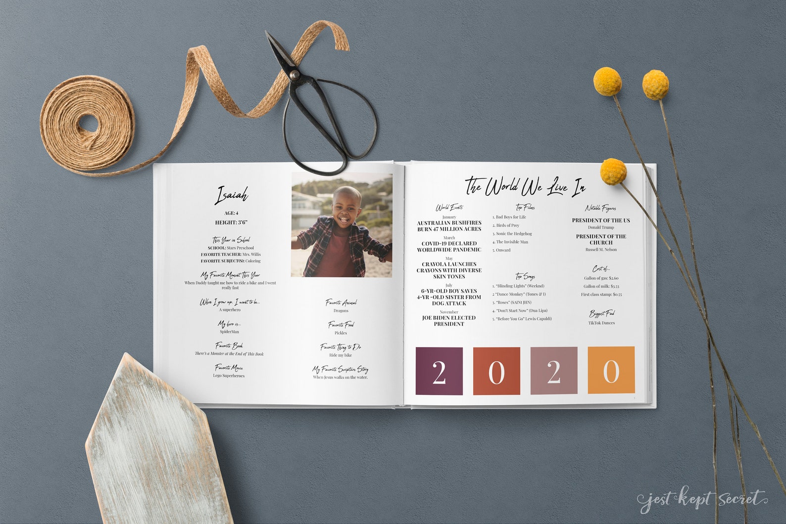 Autumn Leaves 12x12 Family Yearbook | Photobook | Album Template - Etsy