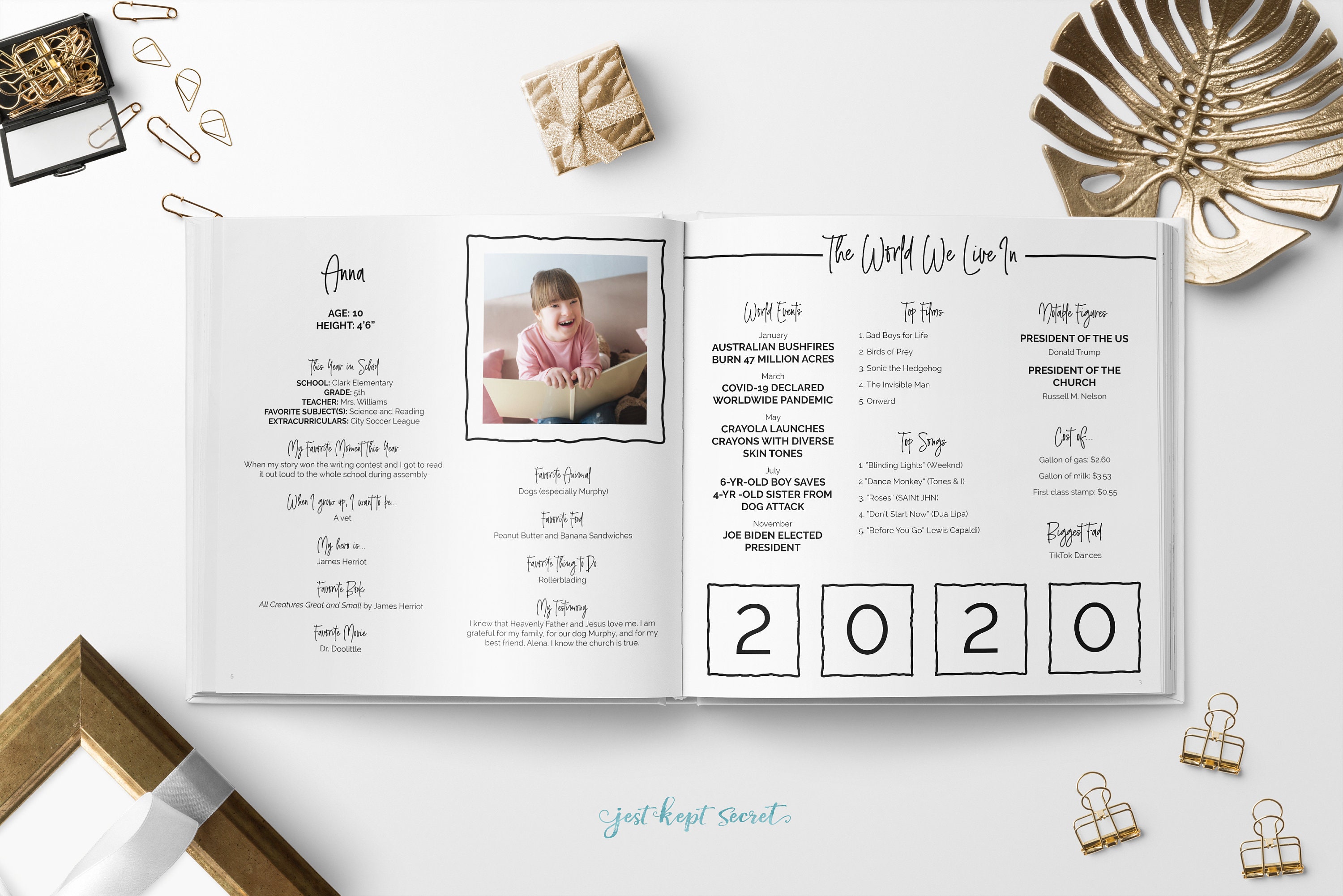 Doodle Box 12x12 Family Yearbook Template for Indesign | Photo Book ...