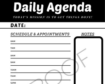 Daily Agenda Template Supernote A5X - Etsy