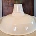 14 Vintage Industrial Benjamin Light Fixture White Enamel Pendant Light ...