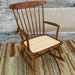 Danish Modern Wooden Rocking Chair ~ Tapered Spindles ~ Caned Seat ...