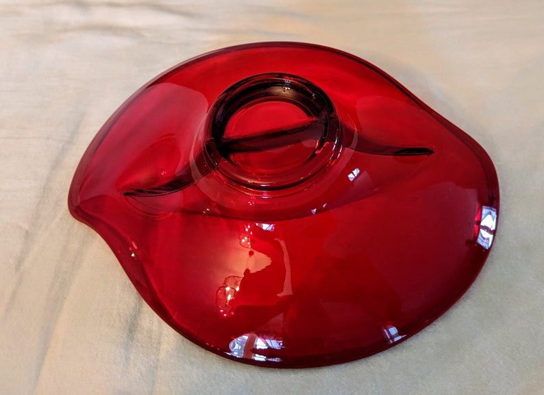Viking Glass Divided Dish, Epic Ruby, Candy Dish, Relish Dish - Etsy