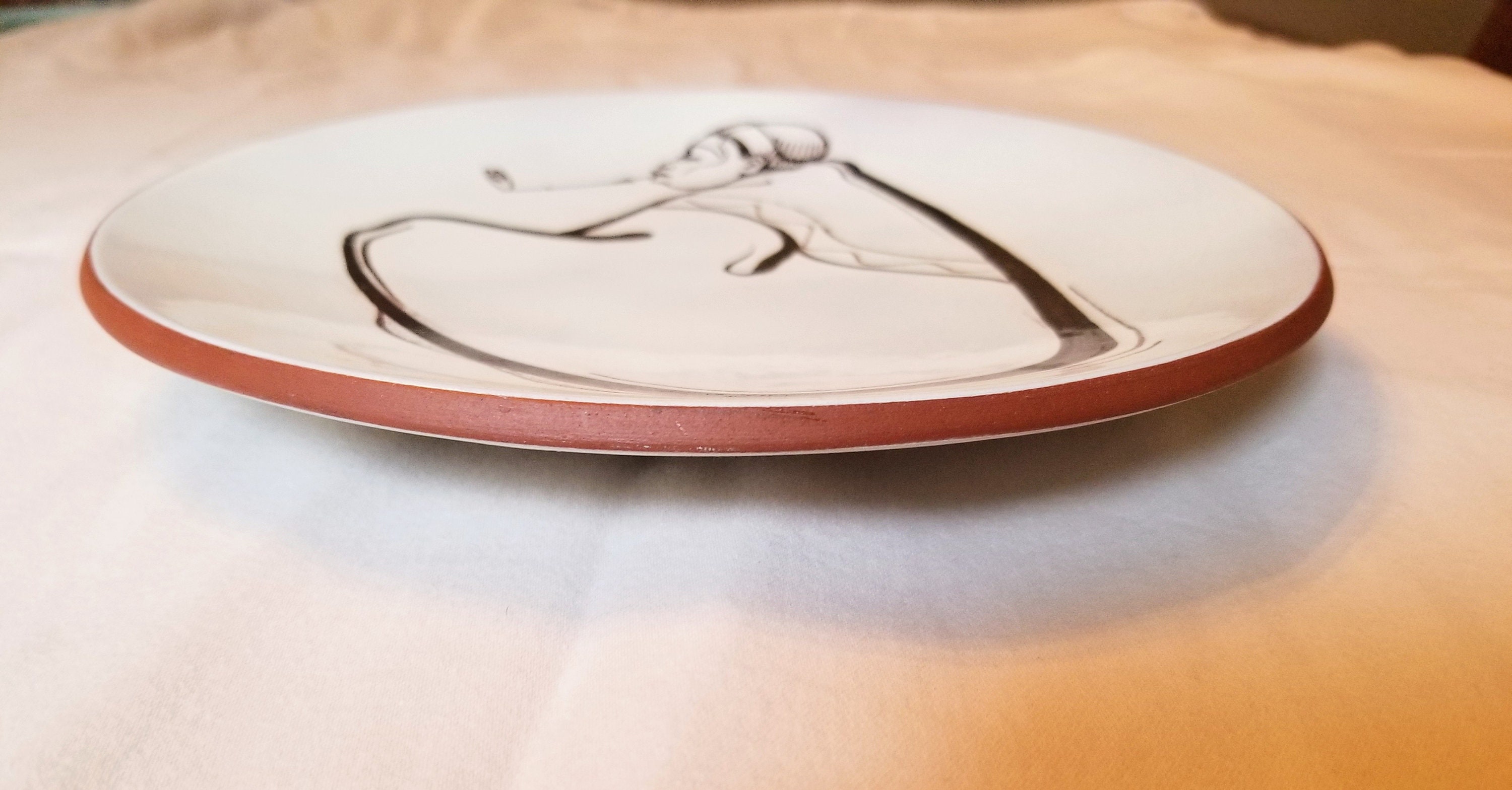 RARE: Kalahari S.A. Pottery, Glazed Terracotta Plate ~ South African ...