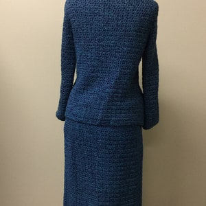 Blue Crochet Suit Christele Ann Murrell Beth Fritz Drake Hotel Skirt ...