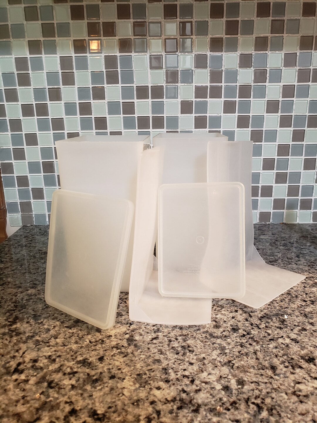 Pair of Tupperware Ice Cream Keepers 3 Piece Set Half Gallon 1/2 Gallon ...