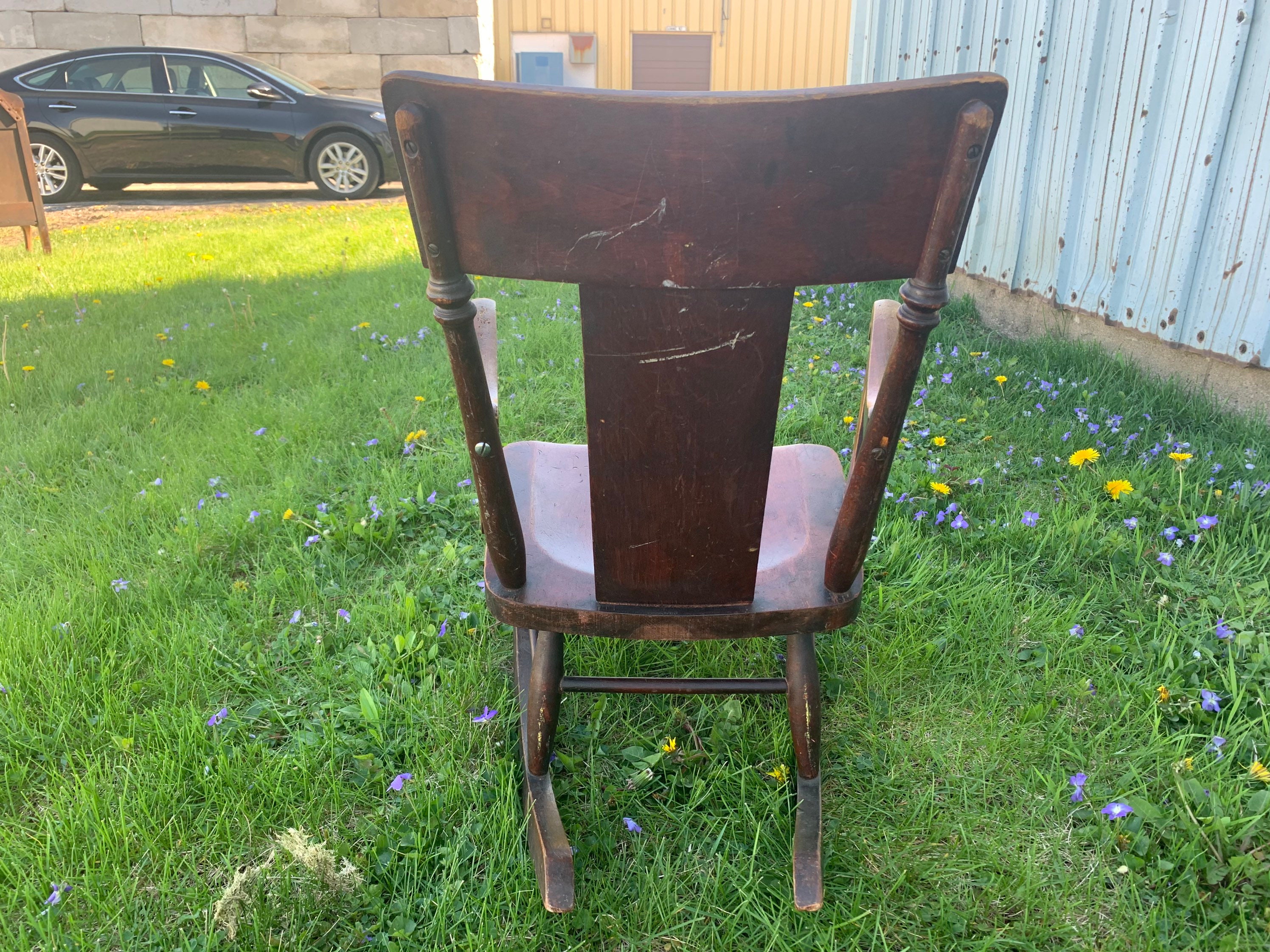 Vintage Wooden Childs Rocking Chair | Etsy