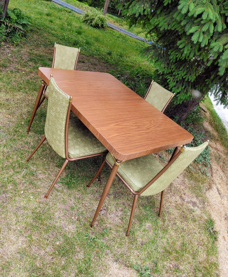 Daystrom 1966 Dinette Set Dining Table w/Leaf and 6 Chairs | Etsy