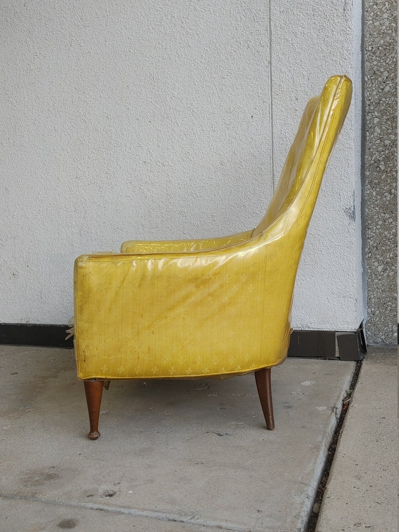 Mod Vintage Yellow Lounge Chair for Rescue Needs Restoration - Etsy
