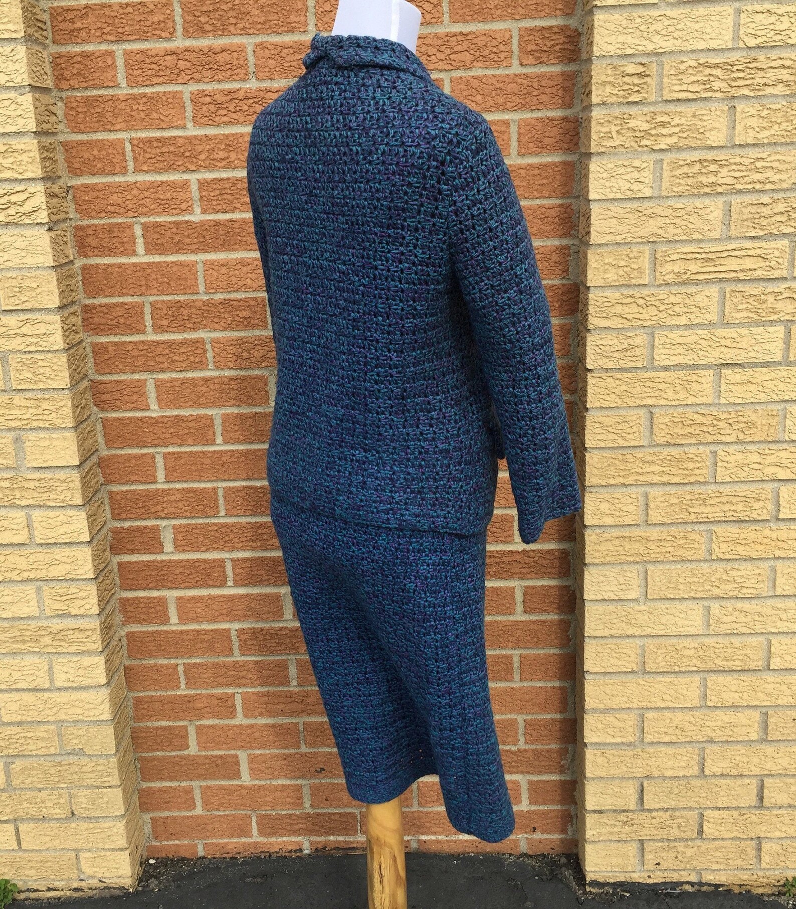 Blue Crochet Suit Christele Ann Murrell Beth Fritz Drake Hotel Skirt ...