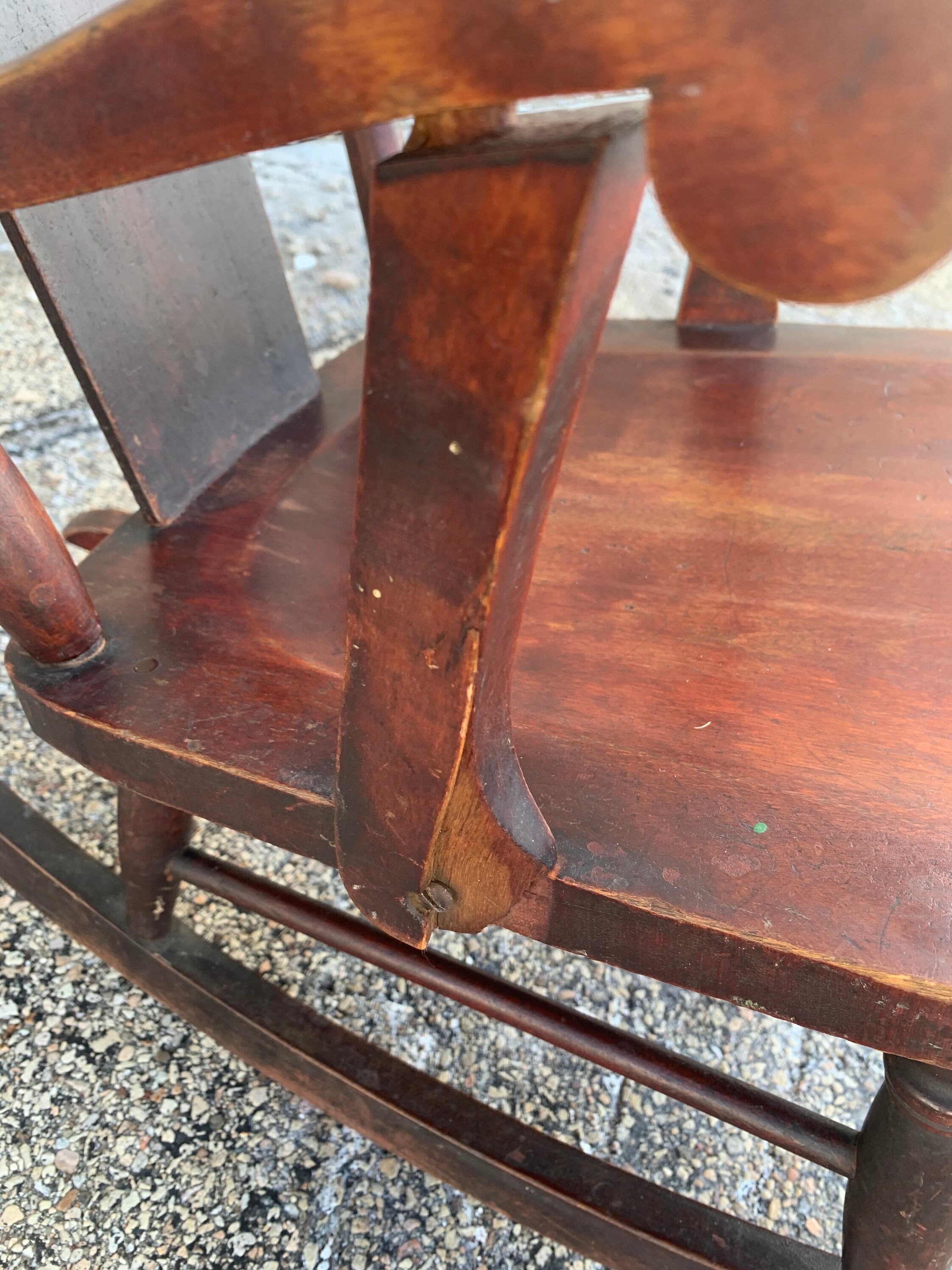 Vintage Wooden Childs Rocking Chair | Etsy