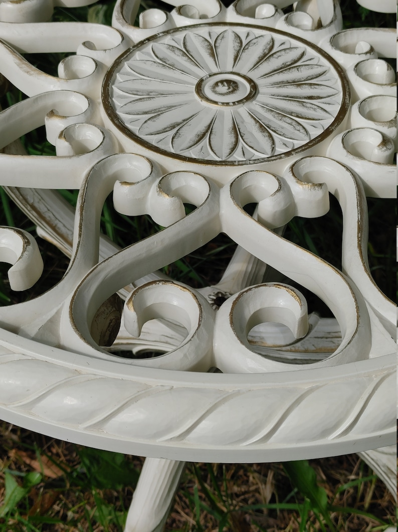 Round Syroco Accent Table Hollywood Regency Ornate Scroll - Etsy