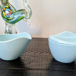 Vintage Windsor Melmac Light Blue Creamer and Sugar Set ~ Robin's Egg ...