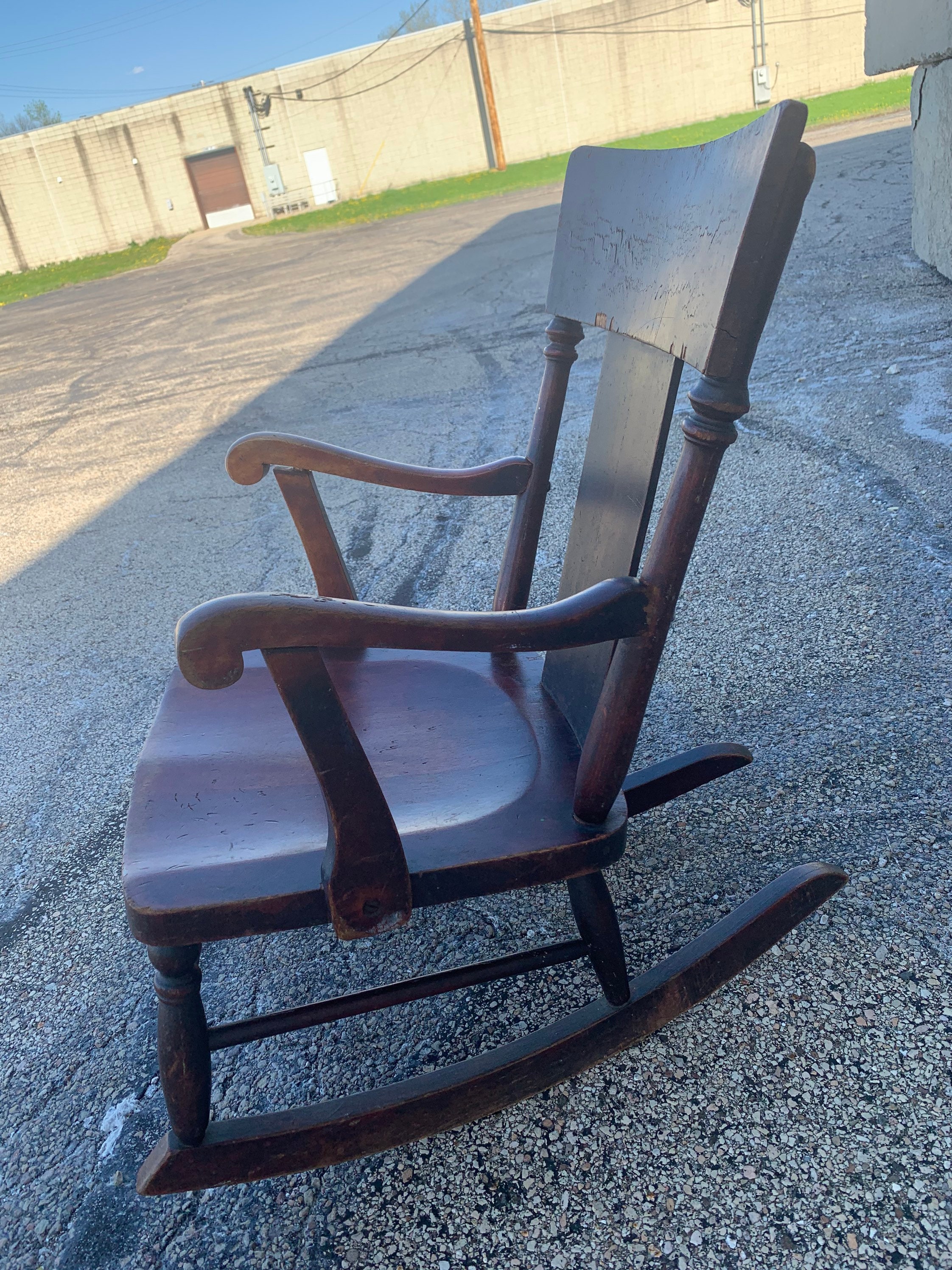 Vintage Wooden Childs Rocking Chair | Etsy