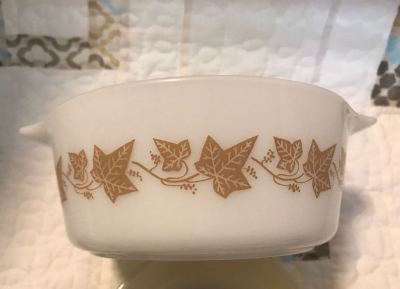 Pyrex Casserole Dish Sandalwood Ivy 472 1 1/2 Pint Milk - Etsy