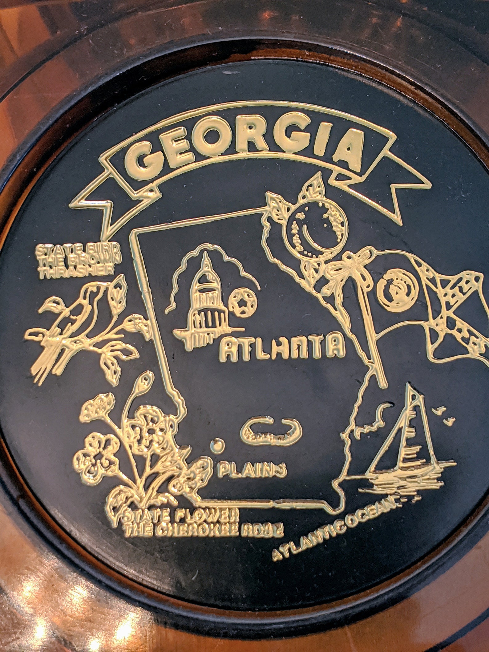 Souvenir Georgia Coaster Set With Caddy - Etsy