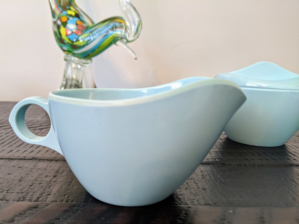 Vintage Windsor Melmac Light Blue Creamer and Sugar Set | Etsy