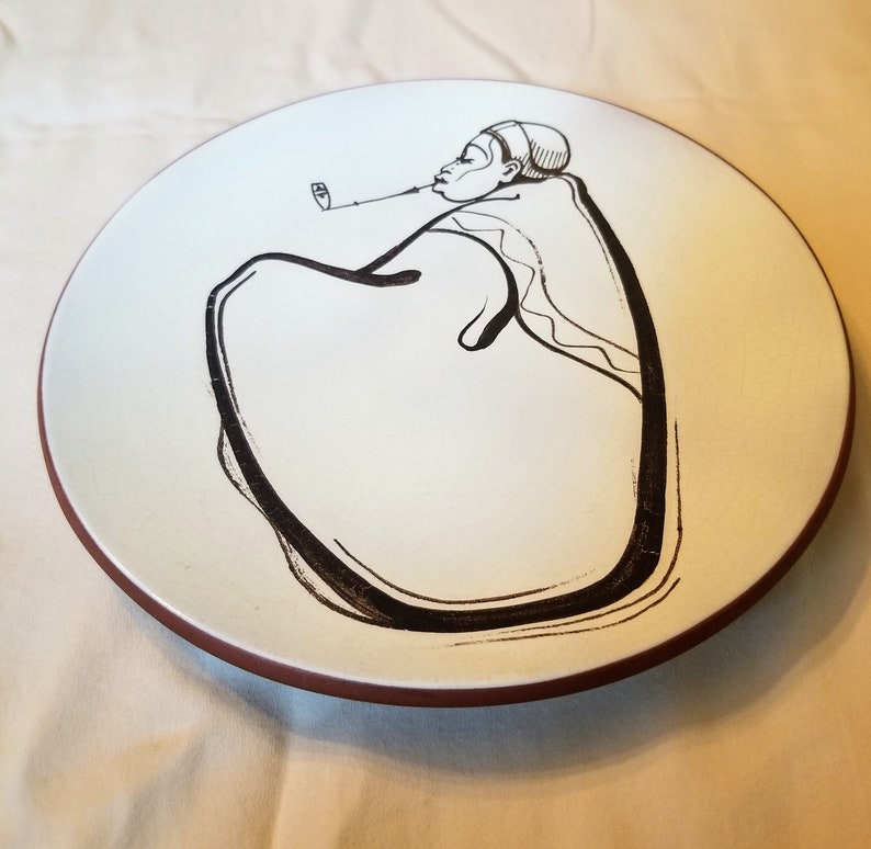 RARE: Kalahari S.A. Pottery, Glazed Terracotta Plate ~ South African ...