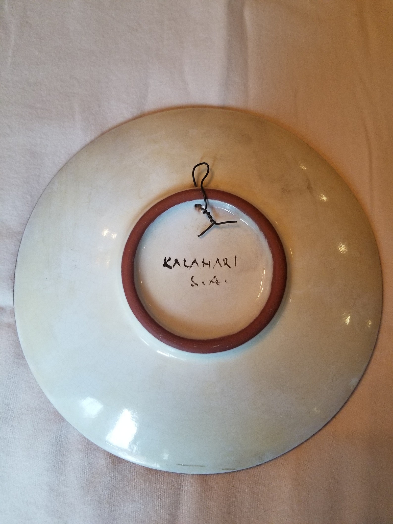 RARE: Kalahari S.A. Pottery, Glazed Terracotta Plate ~ South African ...
