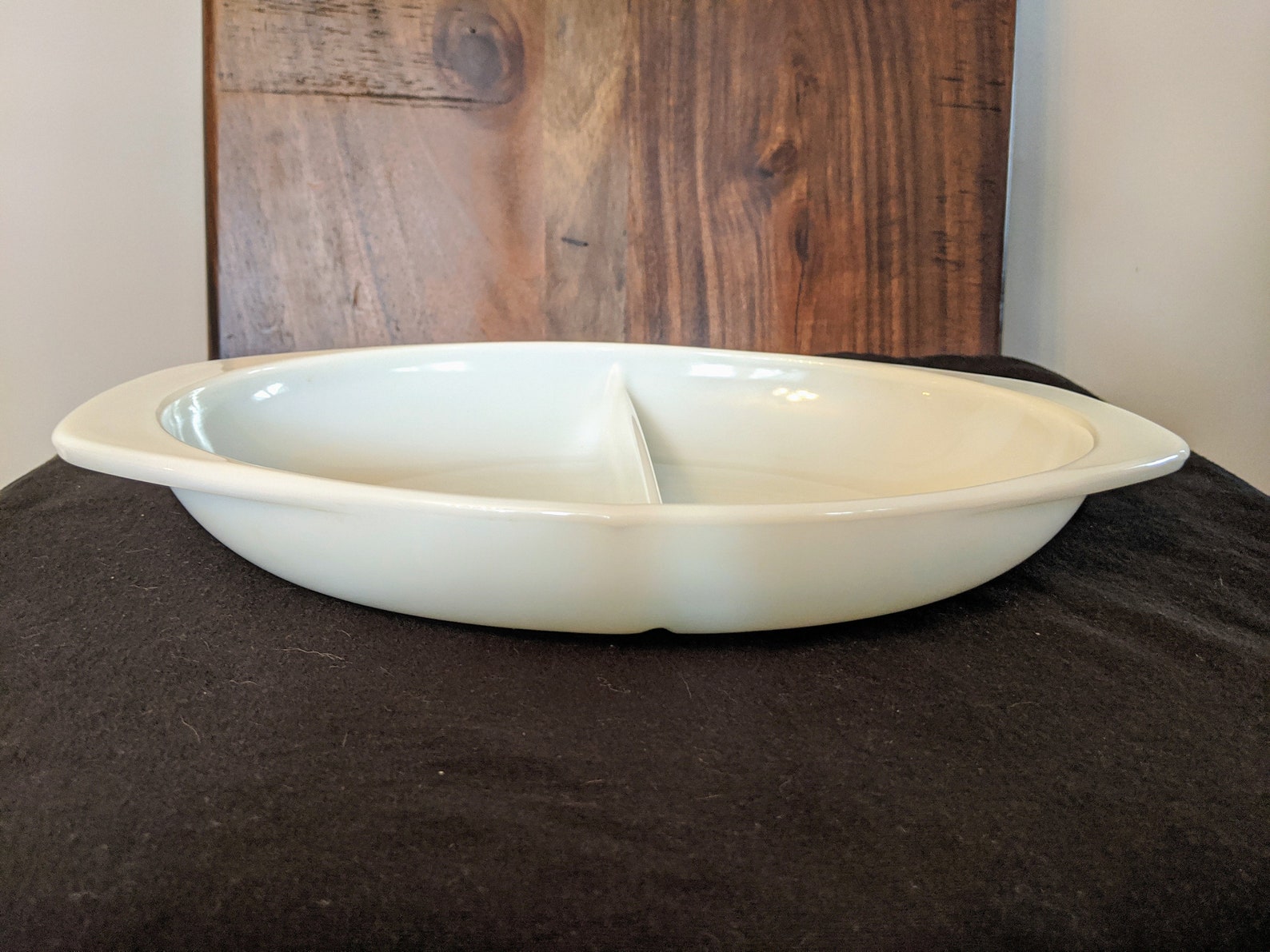 Opal White Pyrex Divided Casserole Dish 1063 | Etsy
