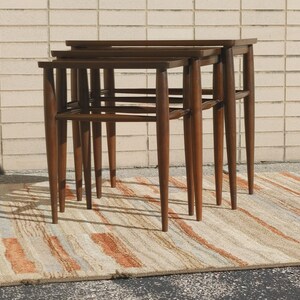 Set of 3 Mersman Danish Modern Nesting Tables ~ Vintage End Table Set ...
