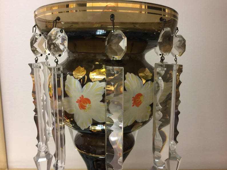 Pair of Victorian Mantel Lusters Antique Lustres With Crystal | Etsy