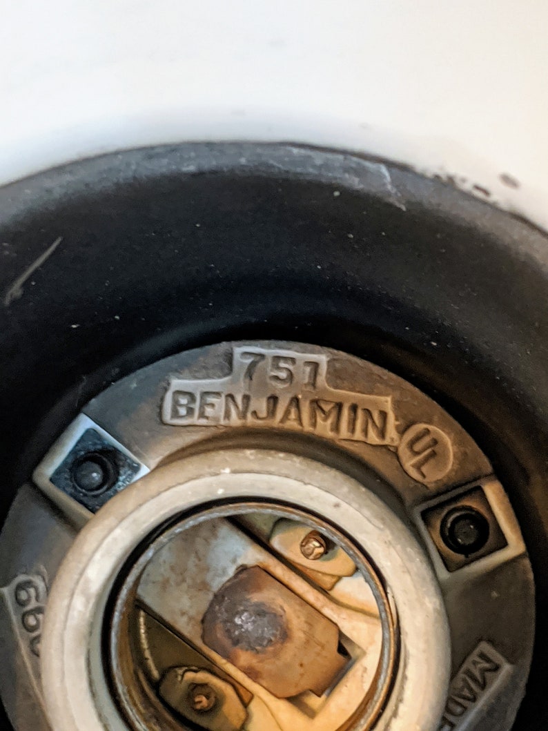 14 Vintage Industrial Benjamin Light Fixture White - Etsy