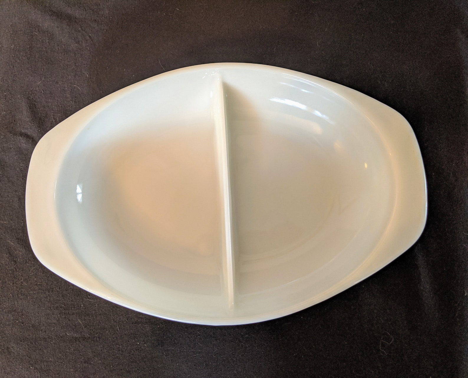 Opal White Pyrex Divided Casserole Dish 1063 | Etsy