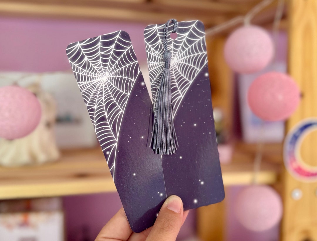 Spooky Cobweb Spider Bookmark: Gothic Halloween Stationery - Etsy UK