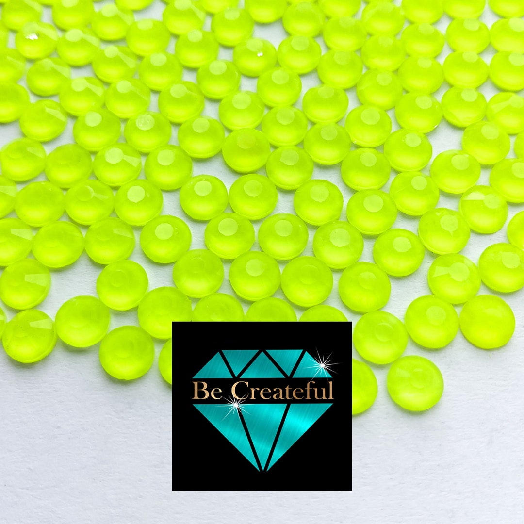 Luxe Neon Yellow Hotfix Glass Rhinestones - Etsy